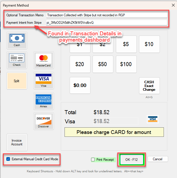Correcting RGP Stripe Reconciliation where payment was collected with ...